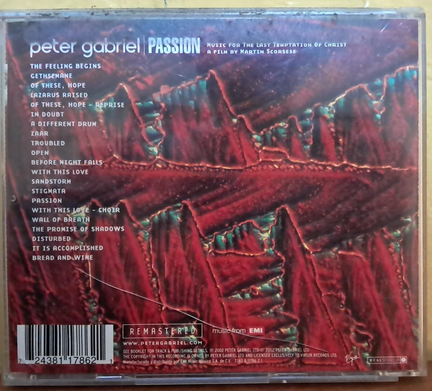 Peter Gabriel – Passion [CD Importado] En buen estado ...